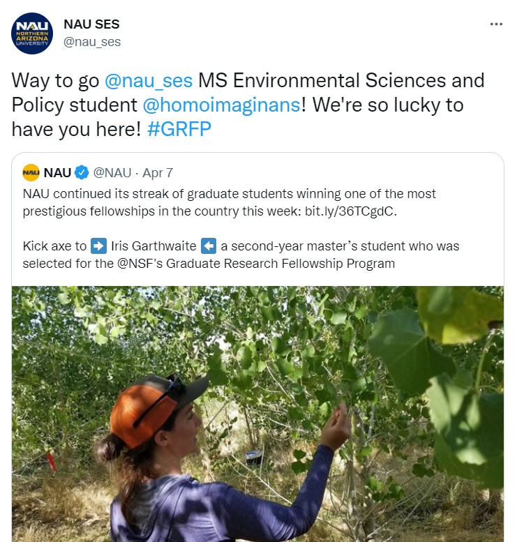 Congrats Iris on your NSF GRFP! – Aquatic Biodiversity and Conservation